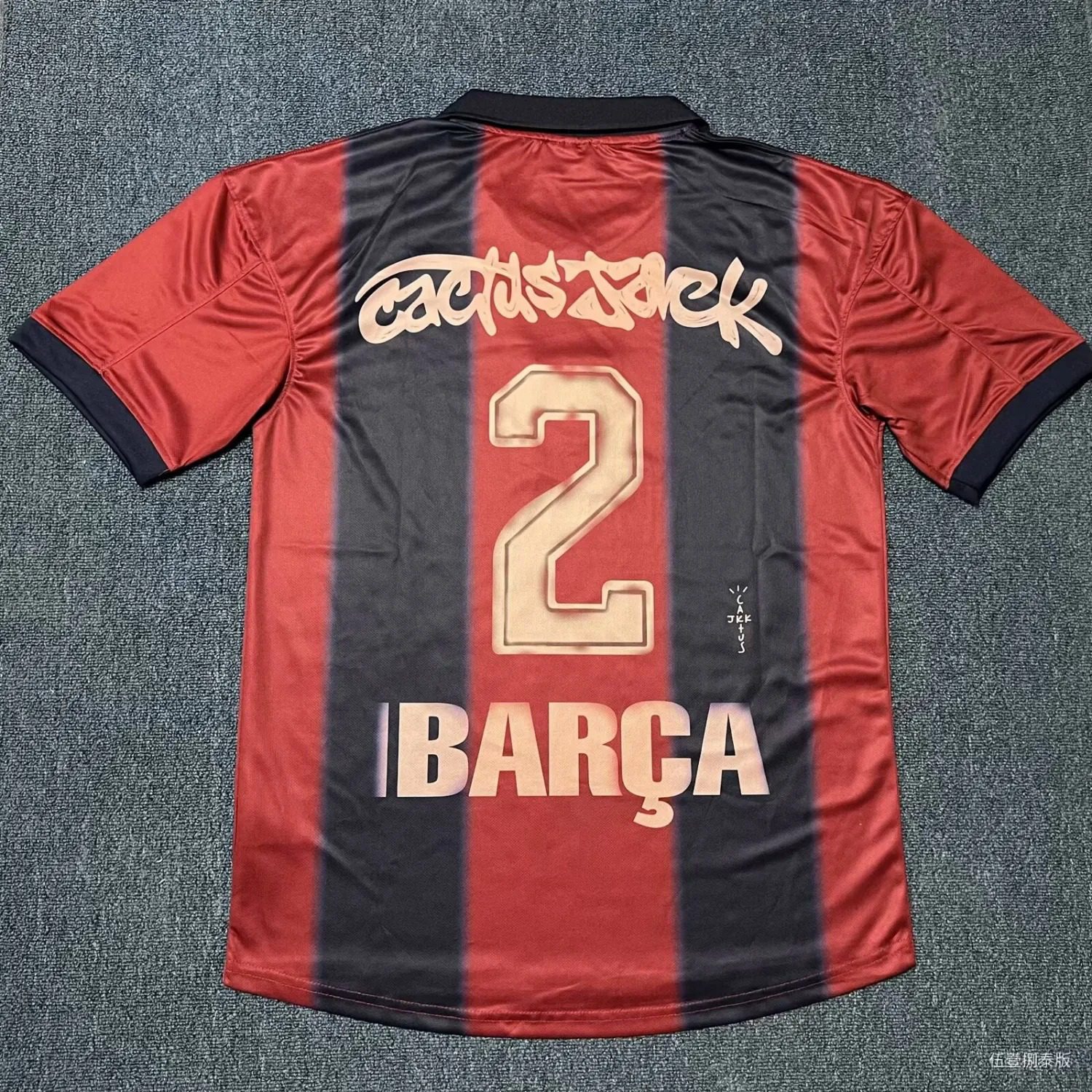 2000-01 Barcelona Retro Home Skeleton Jersey/ 2000-01 巴萨复古联名球迷 ...